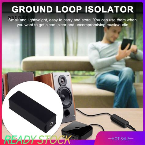 Sn Car Audio Noise Isolator Portable Ground Loop Noise Isolator With 3 5mm Audio Cable For Car