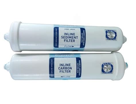 Kent Ro Spares Inline Sediment Filter 10 Inch And Pre Carbon Filter Set 8 Inch Water Filter