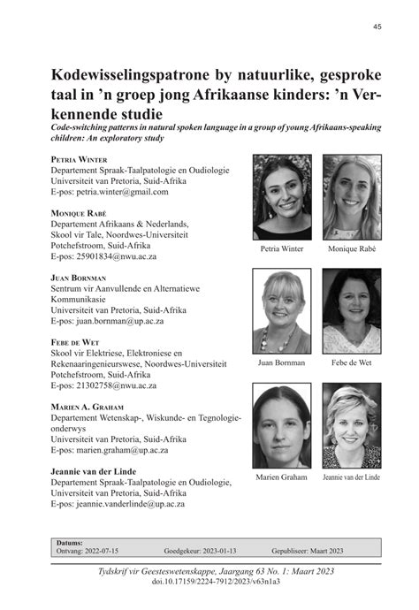 Pdf Code Switching Patterns In Natural Spoken Language In A Group Of