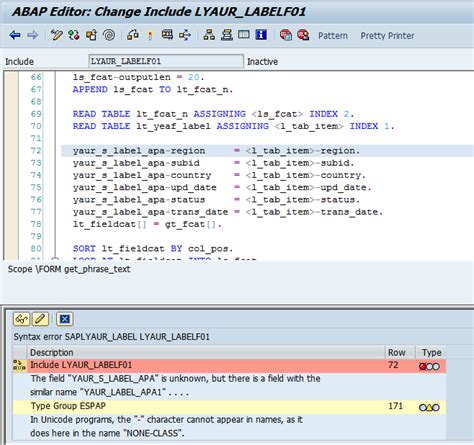Solved Syntax Error While Activating A Function Module Sap Community