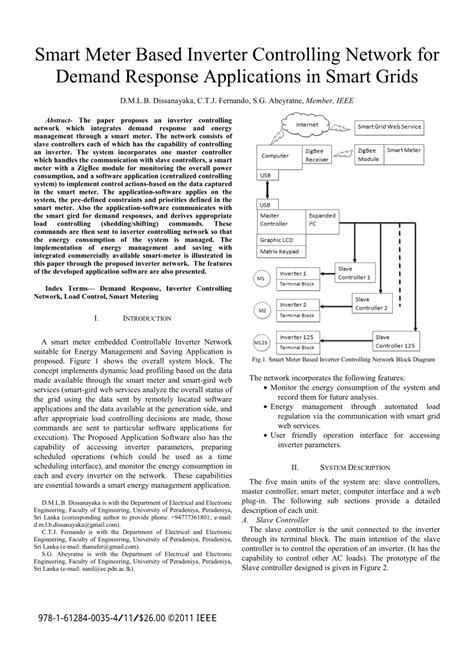 Pdf Smart Meter Based Inverter Controlling Network For Demand Response Applications In Smart Grids