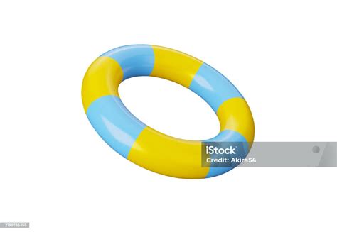 3d 일러스트 레이 션 구명 부표 반지 파란색과 노란색 흰색 배경에 고립 3차원 형태에 대한 스톡 사진 및 기타 이미지 3차원 형태 개수대 계절 Istock