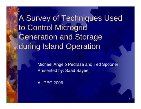 Pdf A Survey Of Techniques Used To Control Microgrid · A Survey Of Techniques Used To Control