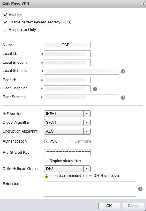 how to configure nsx ipsec vpn with aws azure and gcp chris colotti