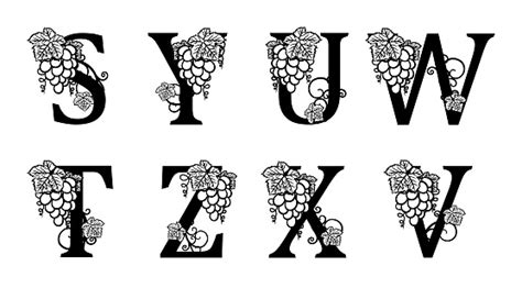 우아한 와인 로고 모노그램 문자 S Y U W T Z X V 캘리그래픽 템플릿 로고 타입 또는 음식과 음료휘장 와이너리 포도원 와인 숍 와인 리스트 레스토랑 라벨에 대 한