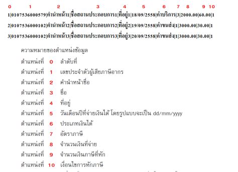 รูปแบบการนำส่งข้อมูลภาษีเงินได้หัก ณ ที่จ่ายยื่นด้วยสื่อบันทึกข้อมูลในระบบคอมพิวเตอร์ หรือ