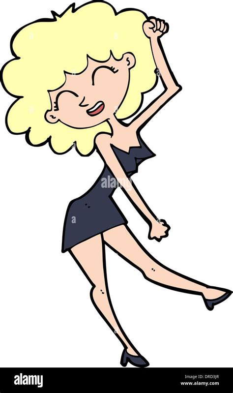 Cartoon Dancing Woman Stock Vector Image And Art Alamy