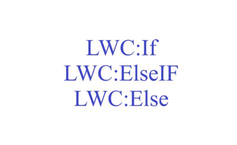 Salesorce Lwc If Lwc Elseif And Lwc Else Rendering Creating Adaptive