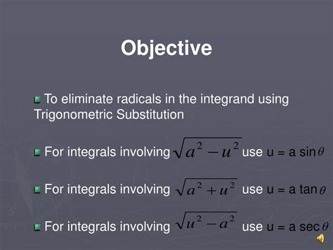Ppt Integration Using Trigonometric Substitution Powerpoint Presentation Id 3028066