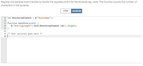 Solved Register The Textsize Event Handler To Handle The