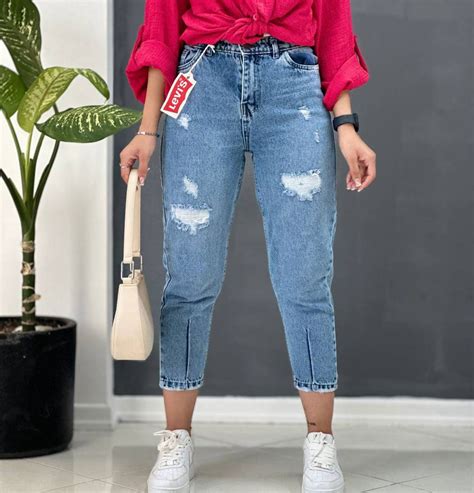 شلوار مام فیت شرکت تولیدی پوشاک بانوان شهبازجین