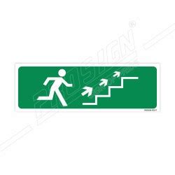 Exit Right Stair Up Arrow Sign Protector FireSafety