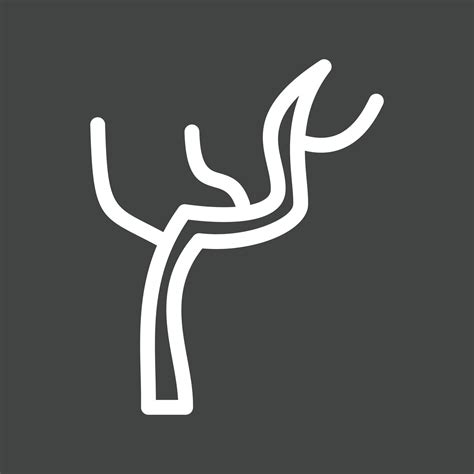 Bare Tree Line Inverted Icon 15295947 Vector Art At Vecteezy