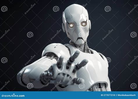 Surprised Humanoid Artificial Intelligence Android Generative Ai Stock Illustration