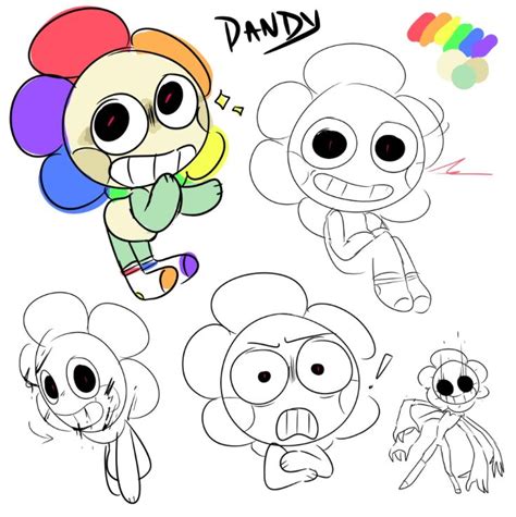 Official Dandys World Concept Art Cute Drawings Character Design
