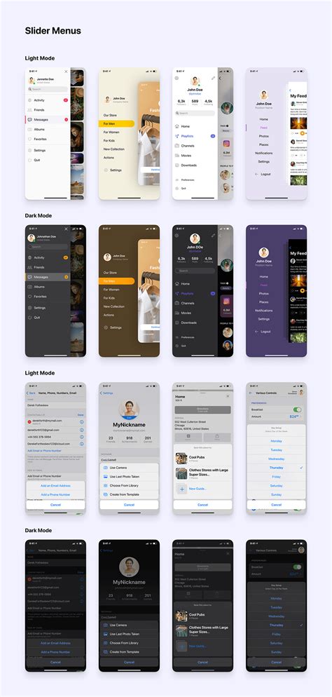 Ios Actions And Menus Behance