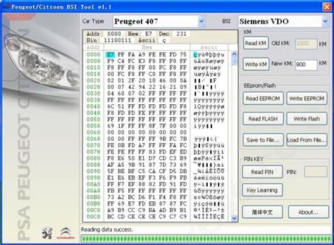 Psa Bsi Tool For Peugeot And Citroen User Manual Car Mileage Programmer