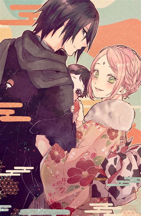 Haruno Sakura Uchiha Sasuke And Uchiha Sarada Naruto And 1 More