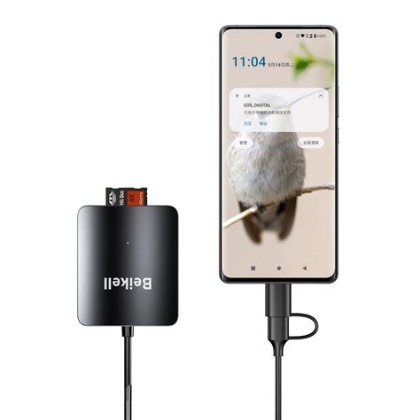 Beikell 4 In 1 Dual Connector Usb C And Usb 3 0 Card Reader 4 Cards Sim Gritin