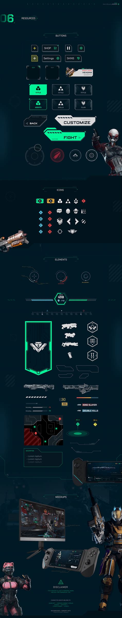 Sci Fi Shooting Game UI UX Concept Design Behance Sci Fi Shooting Game UI UX Concept Design Behance