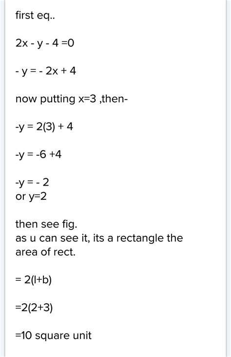 Draw The Graph Of The Equations X3y5 And 2x Y 40also Find The Area