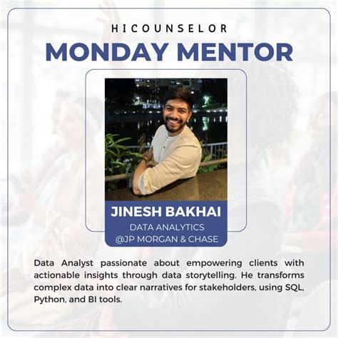 mondaymentor datascience python liveproject dataproject experience hicounselor