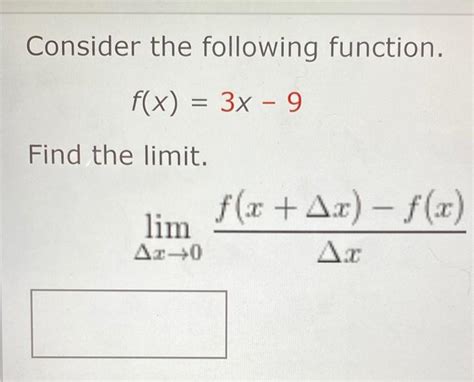 solved consider the following function f x 3x 9 find