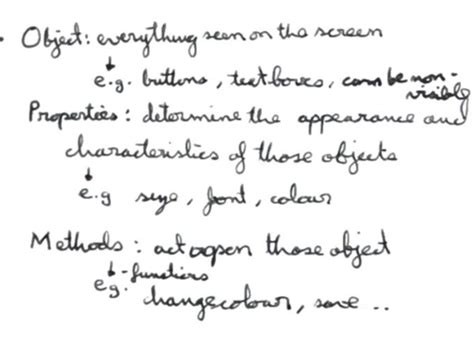 objects properties and methods flashcards quizlet