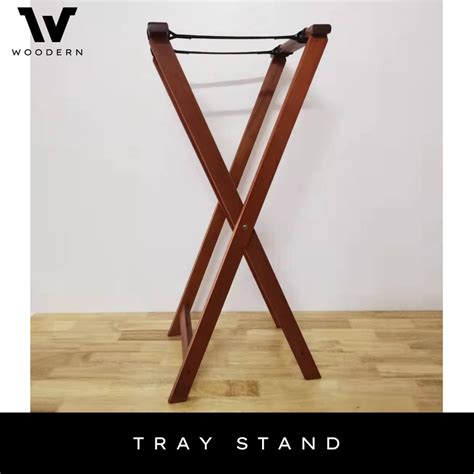 Wooden Tray Stand Waiter Dummy Stand Shopee Malaysia