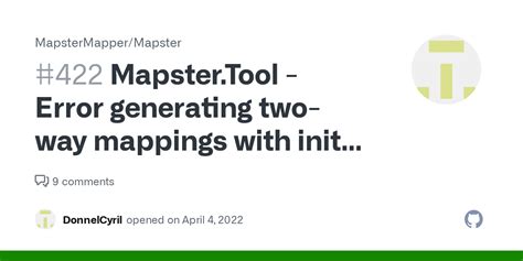 Mapstertool Error Generating Two Way Mappings With Init Properties · Issue 422