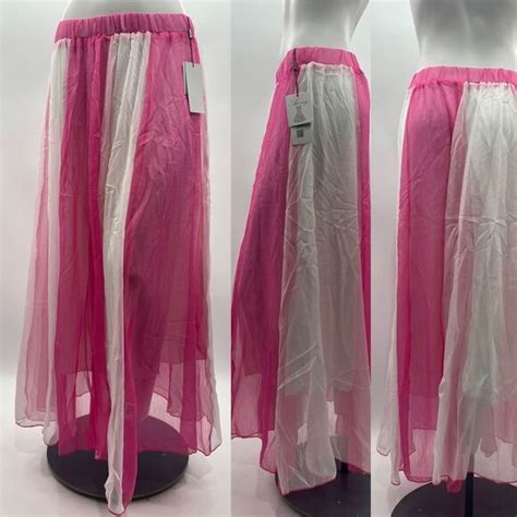 Meaneor Skirts 3for2 Meaneorretrovintage Double Layer Chiffon Pleat
