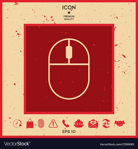 computer mouse symbol icon royalty free vector image