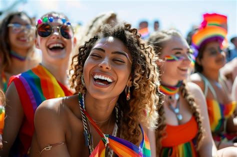 Premium Photo Joyful Celebration At A Pride Parade