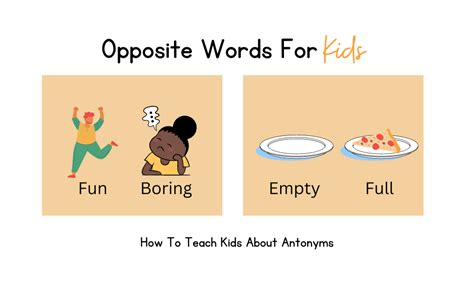 List Of Opposite Words For Grade 1
