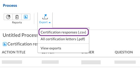 view and export certification reports support center