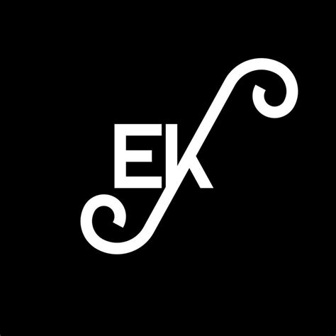 EK Letter Logo Design On Black Background EK Creative Initials Letter Logo Concept Ek Letter