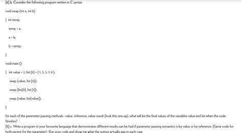 solved [6] ﻿b ﻿consider the following program written in c