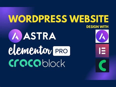 wordpress website using crocoblock elementor pro astra pro upwork