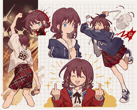 Siyer Iseri Nina Girls Band Cry Highres 1girl Anger Vein Arm