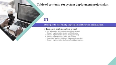 Table Of Contents For System Deployment Project Plan Themes Pdf