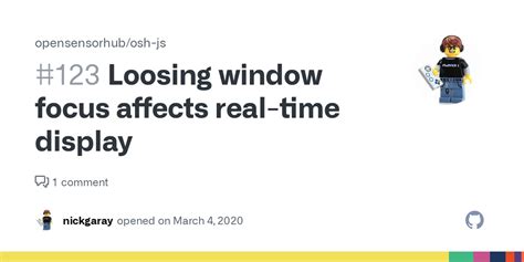 Loosing Window Focus Affects Real Time Display Issue 123