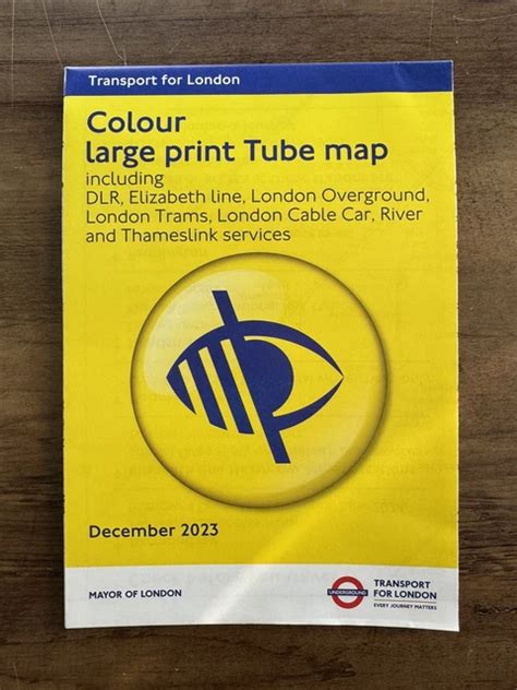 December 2023 Large Print Tube Map London Underground And Elizabeth