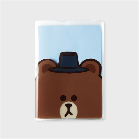 Line Friends Brown Passport Cover Tourist Danzzac