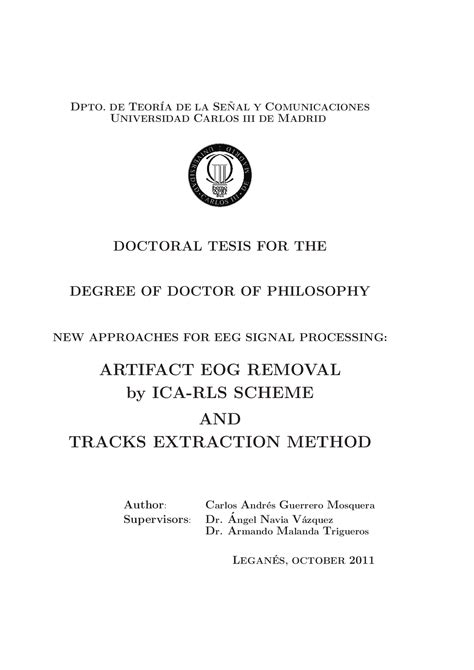 New Approaches For Eeg Signal Processing Artifact Eog Removal By Ica
