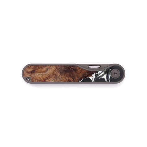 Minimalist Woodresin Pocket Knife Issie Black And White 608488