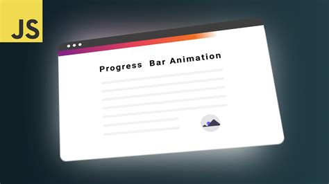Javascript Progress Bar Animation Tutorial Youtube