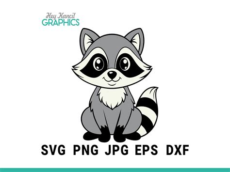 Cute Raccoon Svg Raccoon Vector Layered Graphic By Hey Kancil