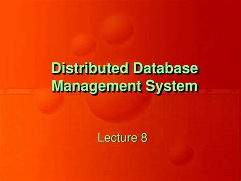 Ppt Distributed Database Management System Powerpoint Presentation