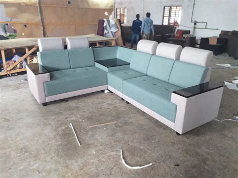 5 Seater Wooden L Shape Sofa Set With Lounger At Best Price In Erode