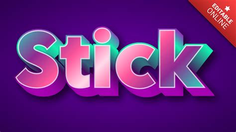 Stick Text Effect Generator